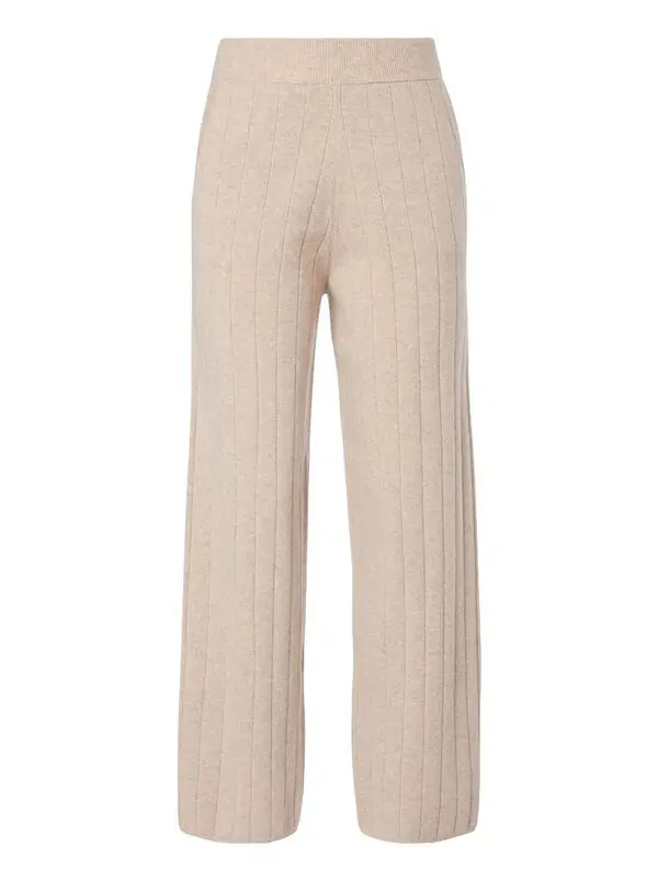 Max Mara Jardin Ribbed-knit Cashmere Sweatpants - Beige