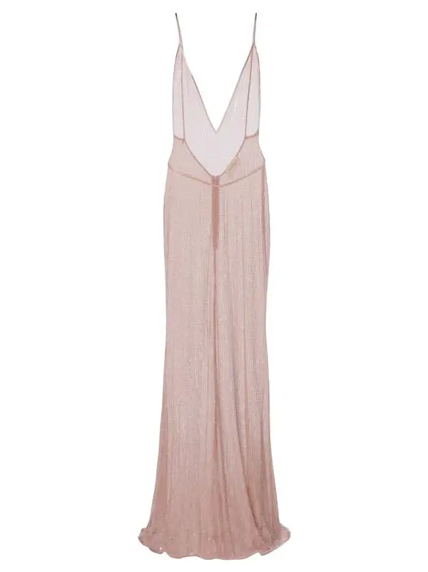 THE NEW ARRIVALS ILKYAZ OZEL Claudie Sequined Gown - Pink