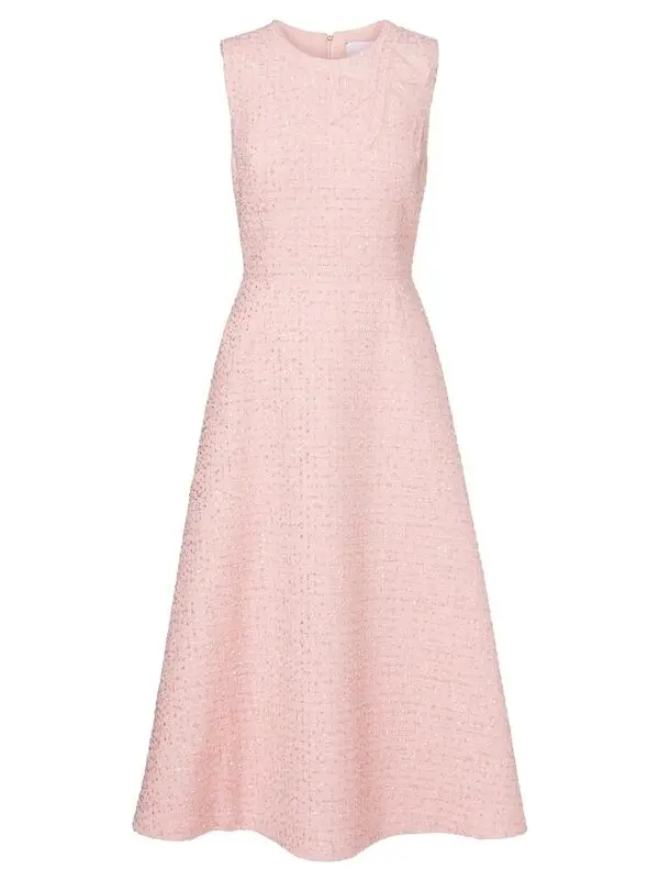 Carolina Herrera Bow-detail Midi Dress - Pink