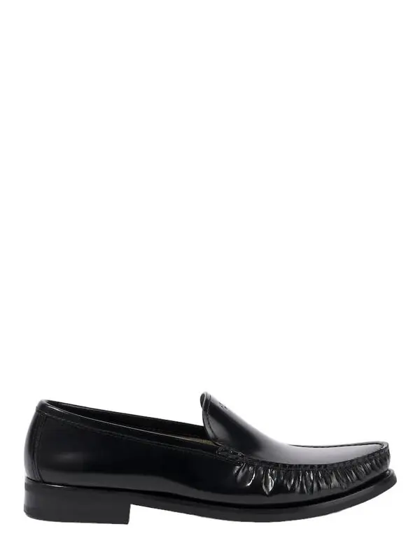 Prada Leather Loafers - Black