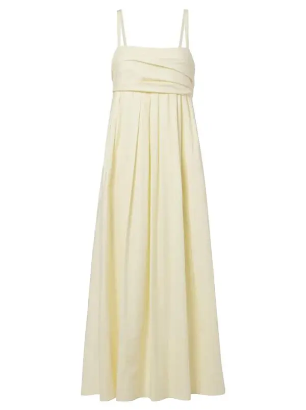 Proenza Schouler Claudine Poplin Midi Dress - Yellow