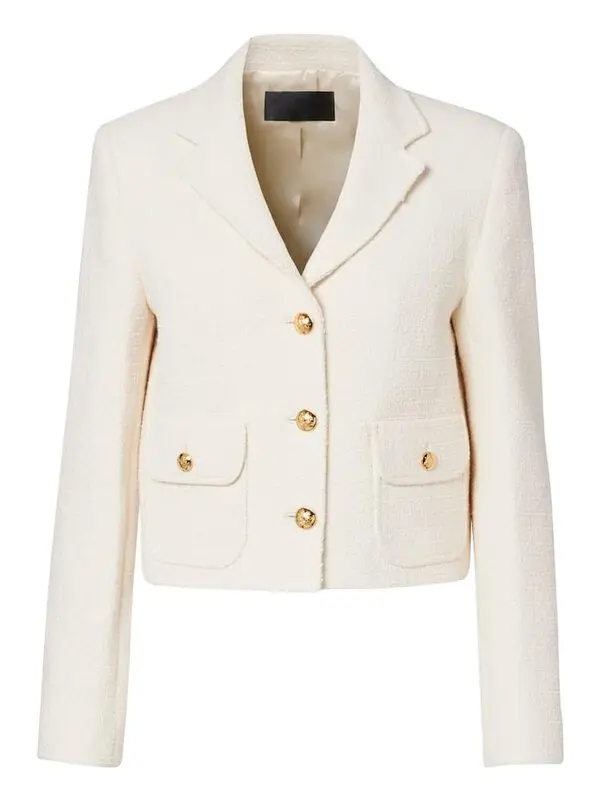 NILI LOTAN Soren Cotton-blend Jacket - White