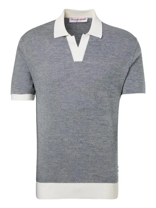Orlebar Brown Horton Wool And Cotton Polo Shirt - Grey