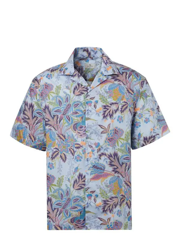 Etro Printed Cotton Poplin Bowling Shirt - Multicoloured