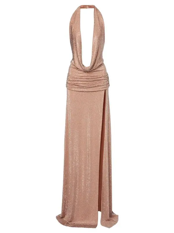 THE NEW ARRIVALS ILKYAZ OZEL Tanit Embellished Gown - Pink