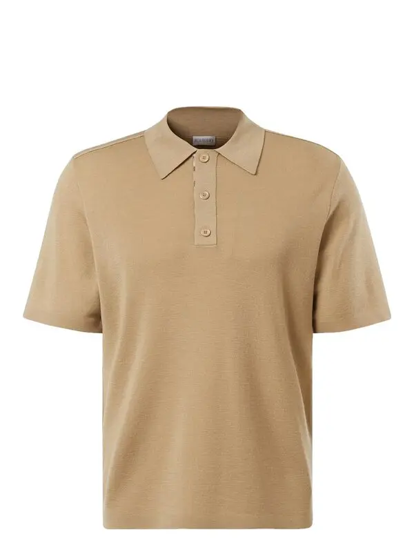Burberry Wool Polo Shirt - Beige