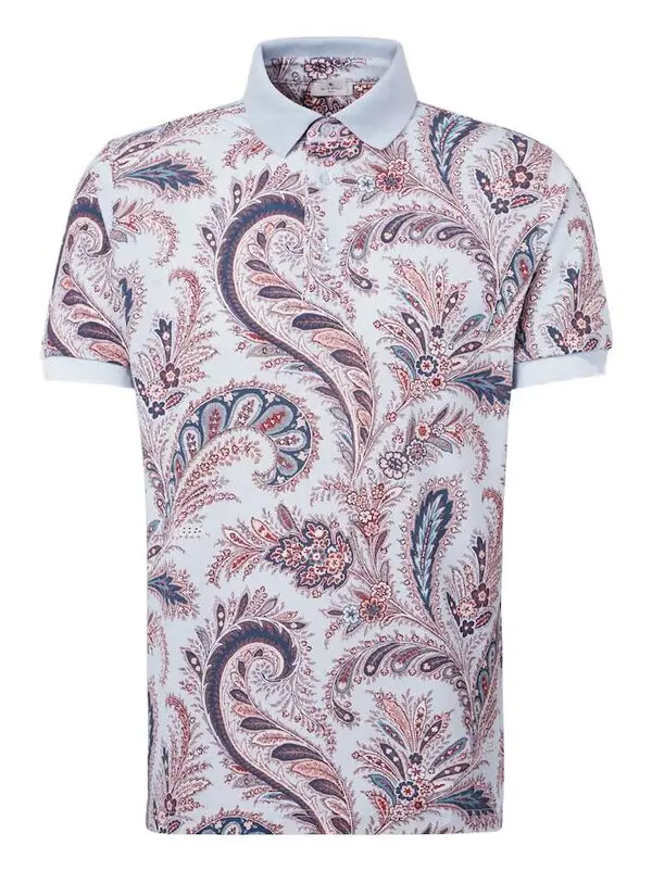 Etro Paisley Cotton Piqué Polo Shirt - Multicoloured