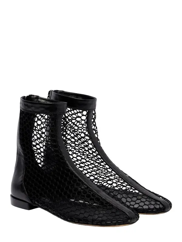 SOULIERS MARTINEZ Maxima Mesh Ankle Boots - Black