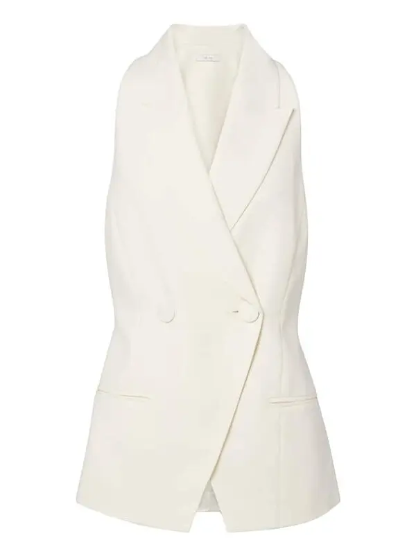 THE SEI Crêpe Vest - White