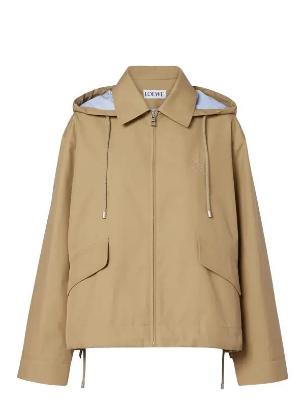 Loewe Anagram Cotton Gabardine Jacket - Beige