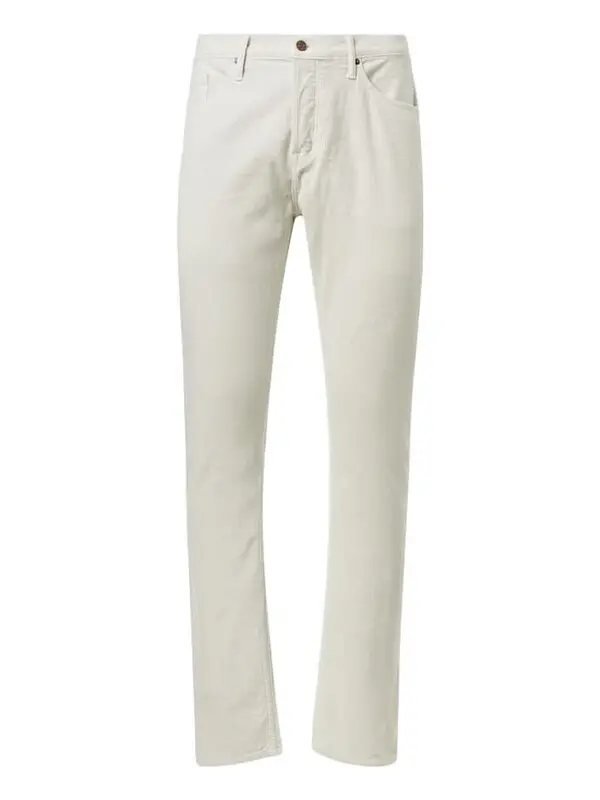 TOM FORD Cotton Corduroy Slim Pants - White