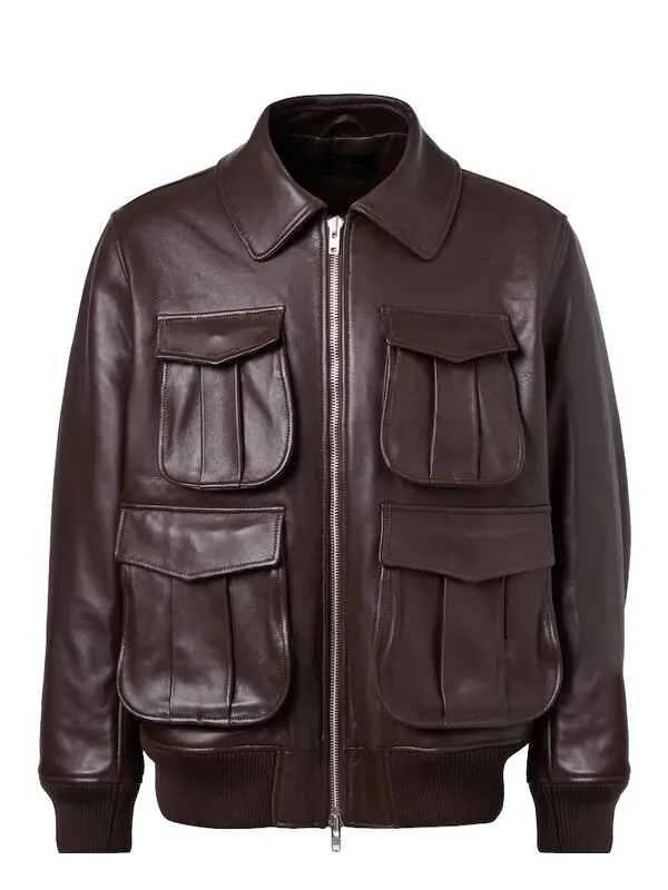 Simone Rocha Chocolate Leather Jacket - Brown