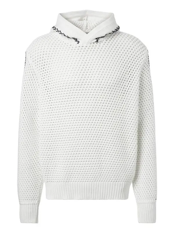 Orlebar Brown Kirk Striped Crochet Cotton-blend Hoodie - Multicoloured