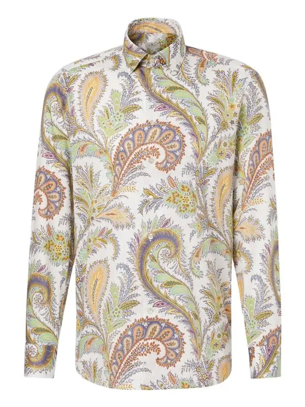 Etro Paisley Cotton Poplin Shirt - Multicoloured