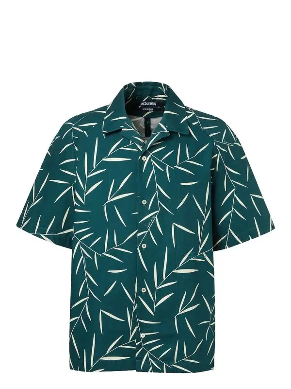 Jacquemus Fonccio Printed Cotton Bowling Shirt - Green