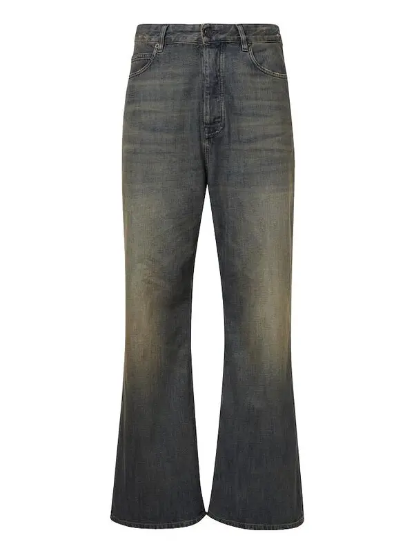 Balenciaga Faded Wide-leg Jeans - Blue