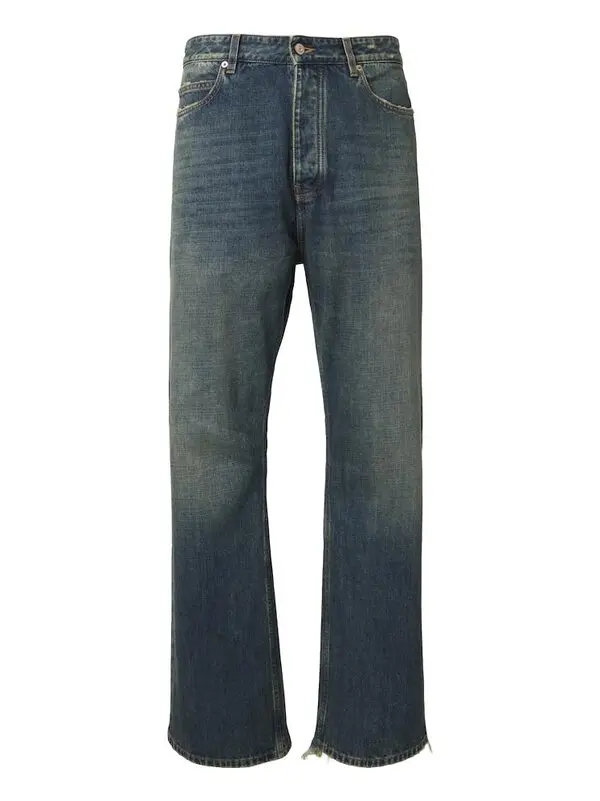 Balenciaga Faded Wide-leg Jeans - Blue