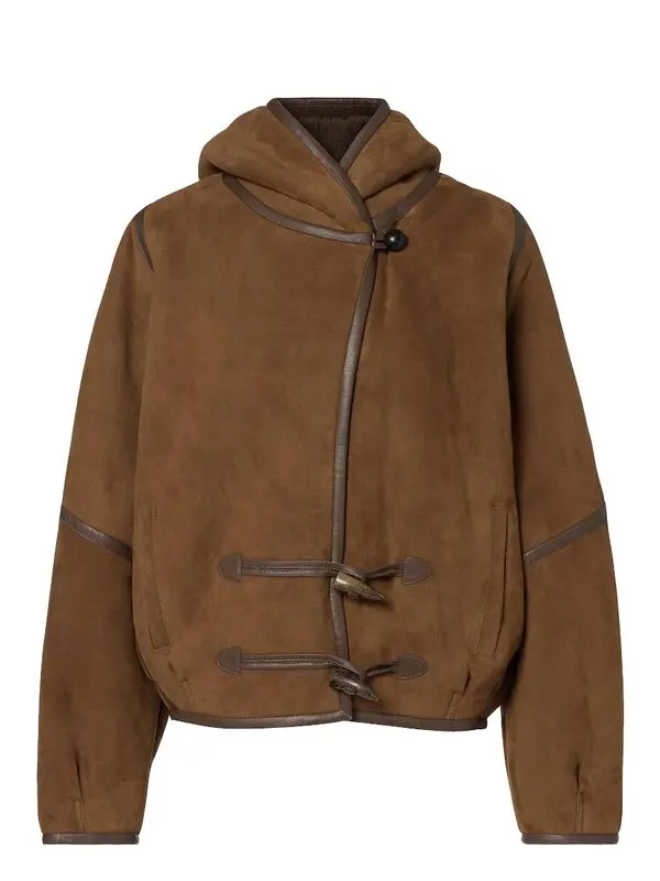 Isabel Marant Amiel Leather-trimmed Suede Jacket - Brown