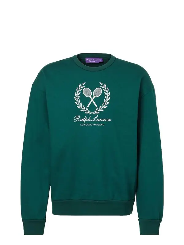 Ralph Lauren Purple Label Logo Cotton And Cashmere Sweatshirt - Green