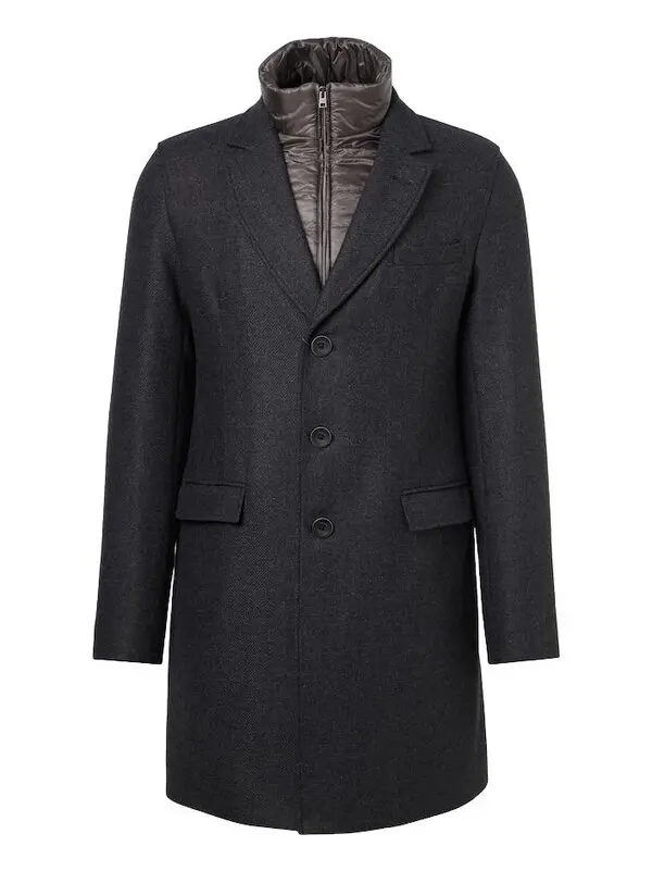 Herno Wool-blend Coat - Grey