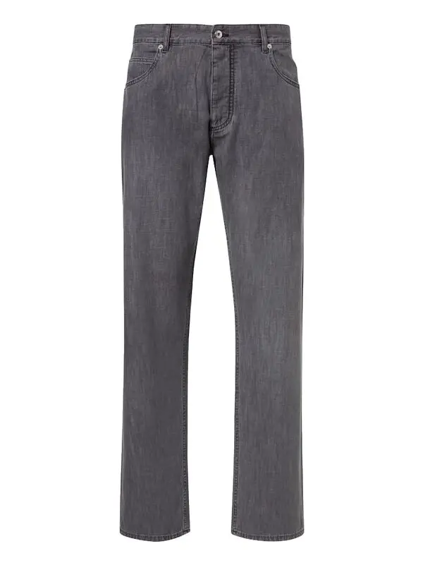 Bottega Veneta Mid-rise Straight Jeans - Grey