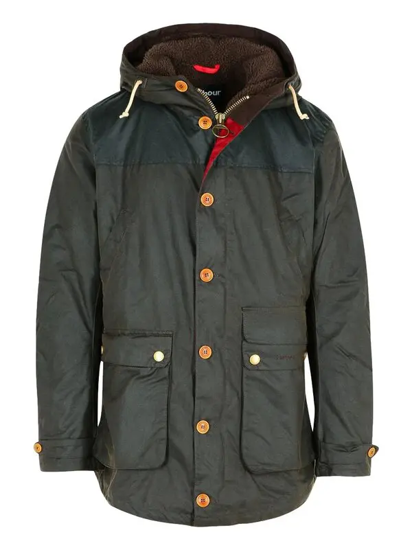 Barbour Wax Cotton Parka Game - Green