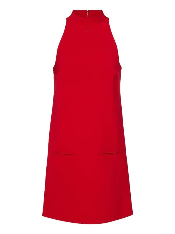 COURREGES Heritage Halterneck Crepe Minidress - Red