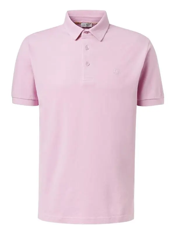 Etro Cotton Pique Polo Shirt - Pink
