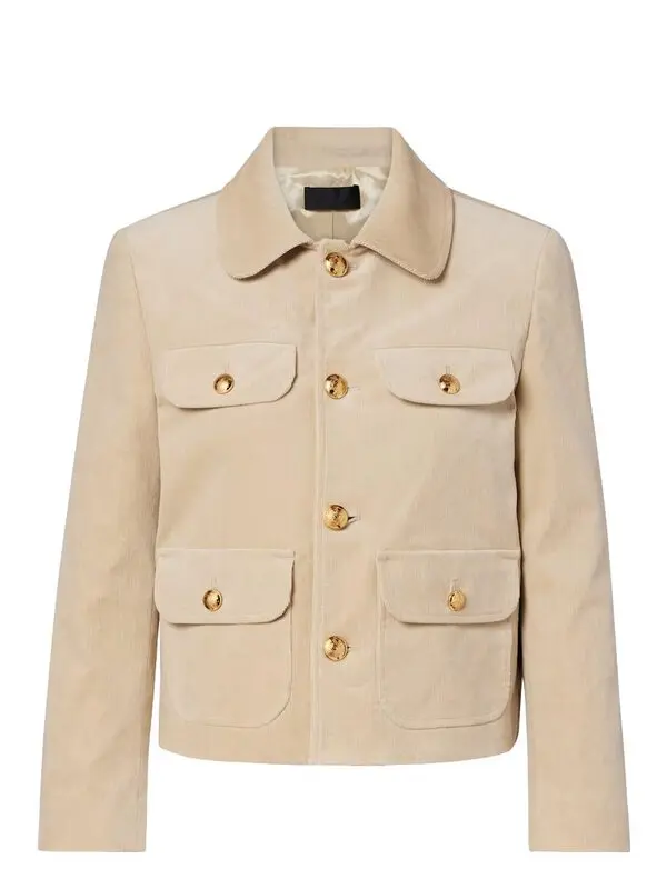 NILI LOTAN Chamonix Cotton-blend Jacket - Beige