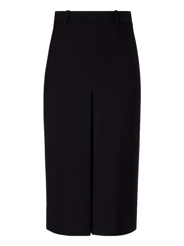 Saint Laurent Mid-rise Wool Culottes - Black