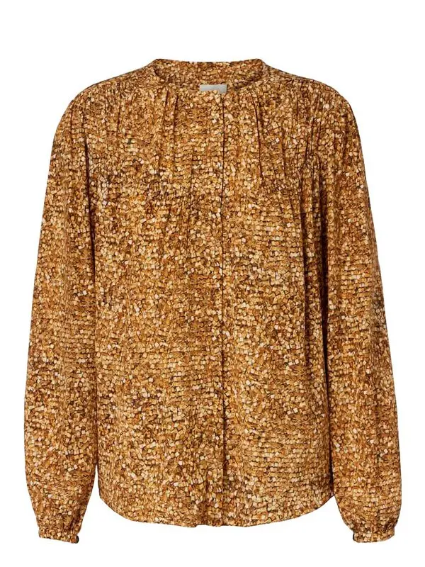 Isabel Marant Étoile Sally Printed Silk-blend Blouse - Beige
