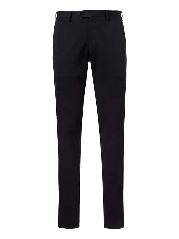 LARDINI Cotton-blend Slim Trousers - Blue