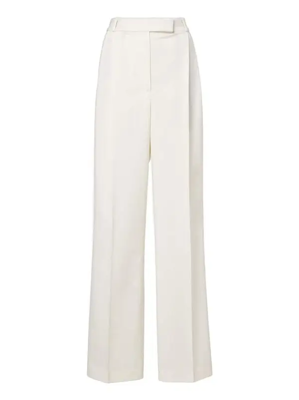 RÓHE Wool-blend Wide-leg Pants - White