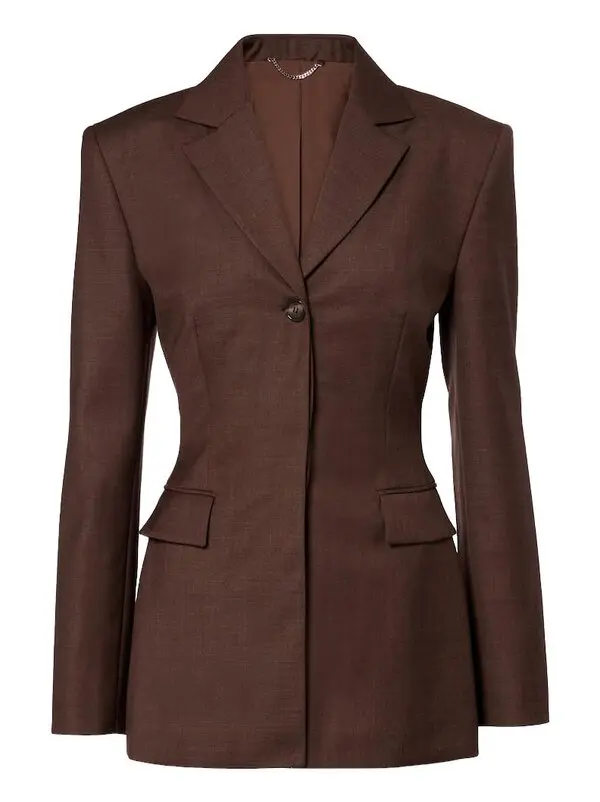 Magda Butrym Wool Blazer - Brown