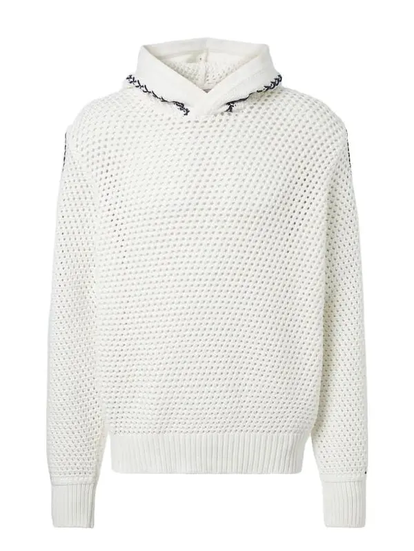 Orlebar Brown Kirk Striped Crochet Cotton-blend Hoodie - Multicoloured