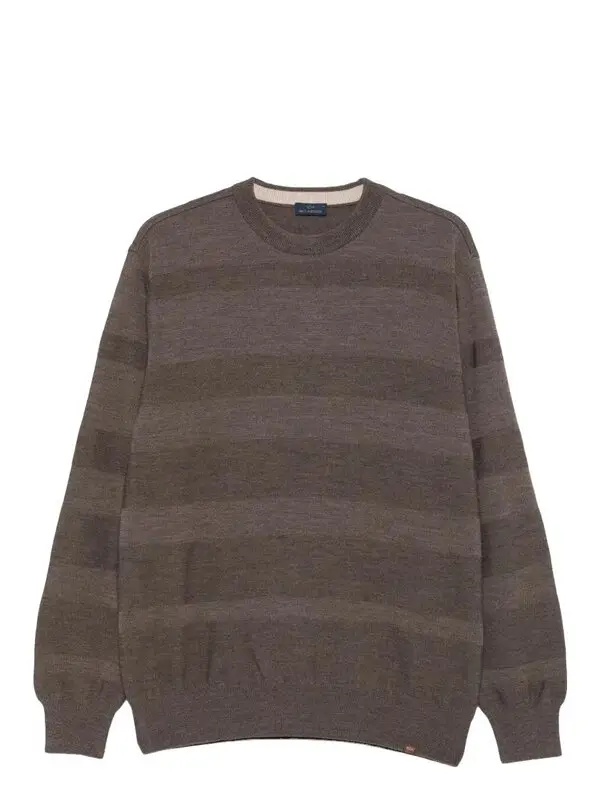 Paul & Shark Striped Wool Sweater - Brown