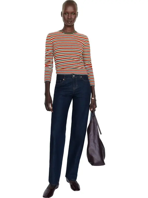 REFORMATION Lian Cashmere Crew Sweater - Multi