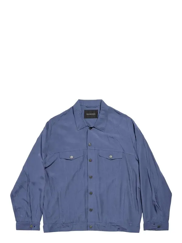 Balenciaga Fluid Denim Jacket - Blue