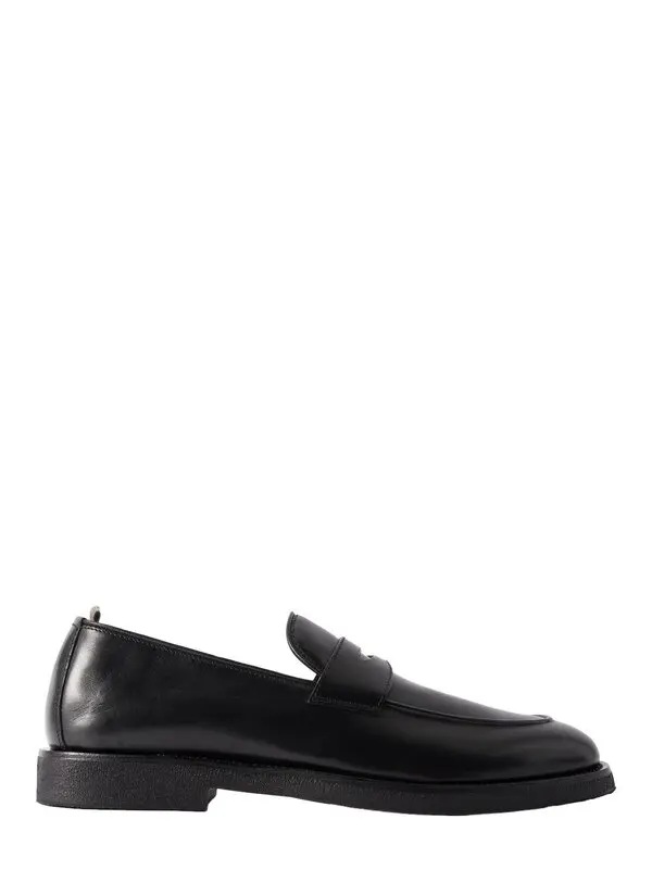 Officine Creative Opera Flexi 101 Leather Penny Loafers - Black