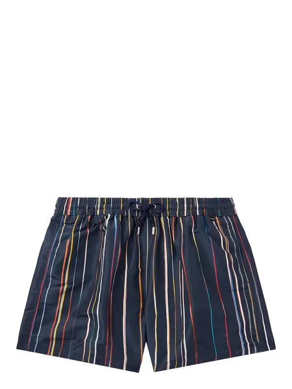 Paul Smith Striped Recycled Swim Shorts - Blue
