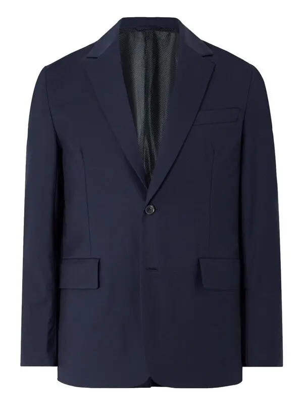 Paul Smith Green Storm System Wool Blazer - Blue