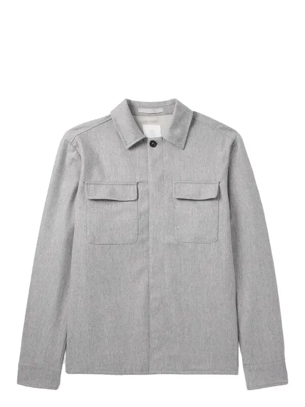 Eleventy Wool-blend Overshirt - Gray