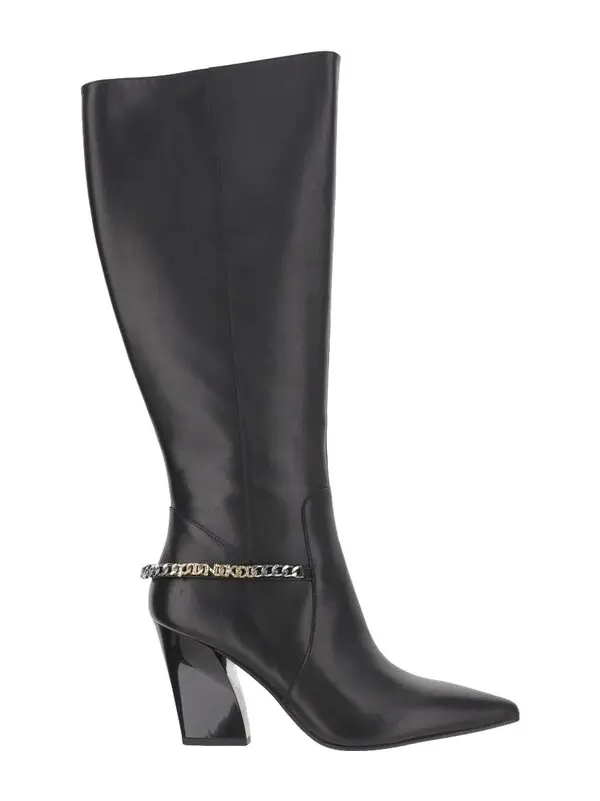 Pinko Leather Knee High Boots - Black