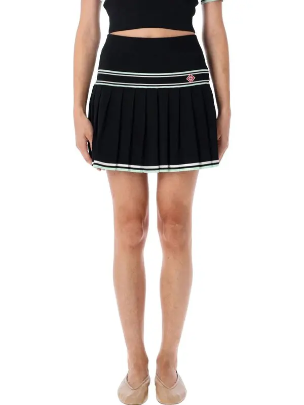 Casablanca Pleated Skirt - Black