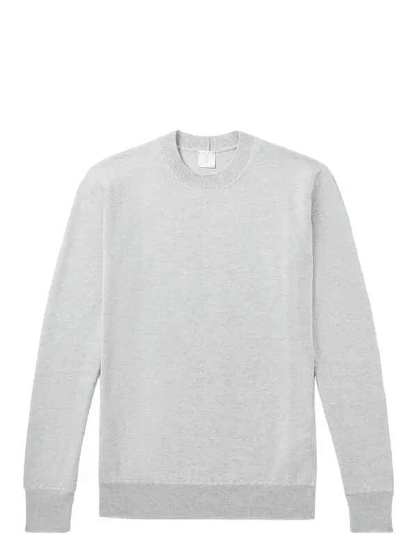 Eleventy Slim-fit Wool Sweater - Gray