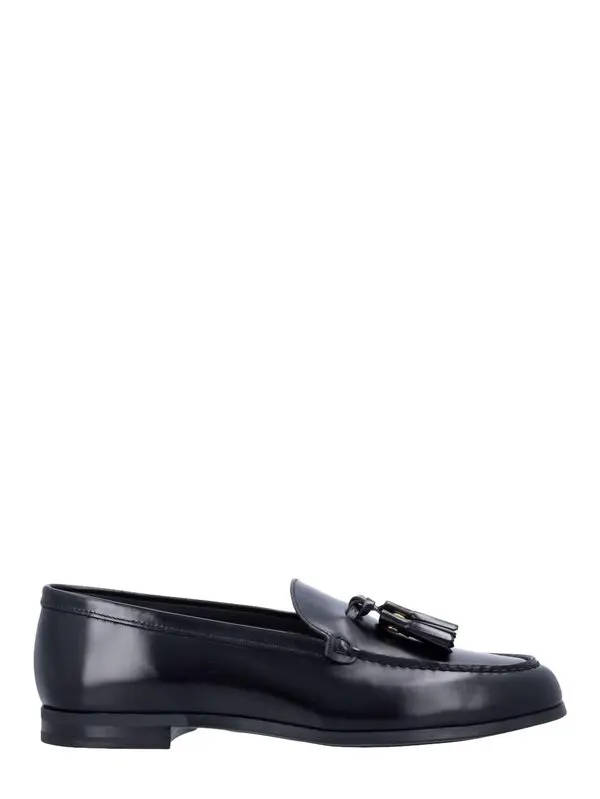Church's Brushed Leather Loafers With Tassels And Raised Apron - Black