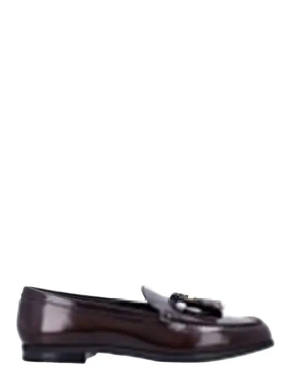 Church's Brushed Leather Loafers With Tassels And Raised Apron - Burgundy