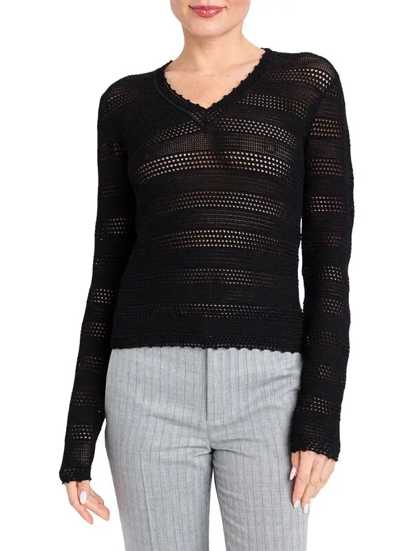 TWINSET Long Sleeve Sweater - Black