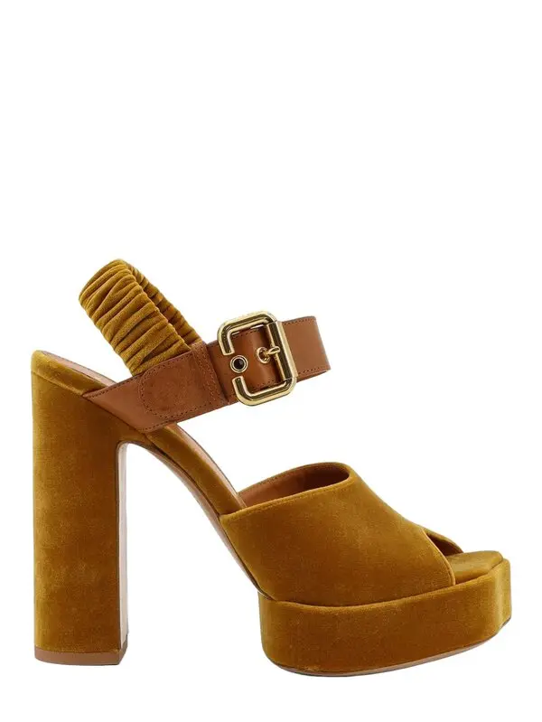 Chloé Heeled Sandal - Amber
