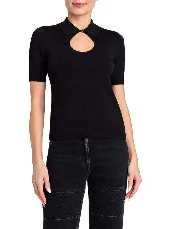 TWINSET Short Sleeve Top - Black